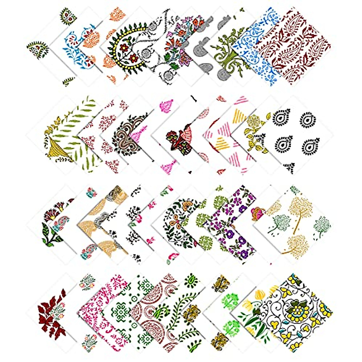 Print Precut 5-inch Cotton Fabric Quilting Squares Charm Pack DIY Patchwork Sewing Craft-