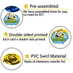 36pcs Oktoberfest Hanging Swirls Decorations, Pre-assembled Oktoberfest Party Decorations, Oktoberfest Party Supplies German Party Decorations for Bavarian Beer Oktoberfest Decorations Party cocomigo