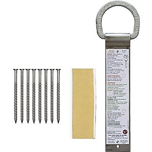 2813 RS-10 Single D-Ring Roof Anchor Stainless Strap/Dacromet D-Ring