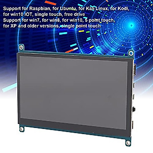 VINGVO PC Monitor, 7 Inch PC Touch Screen High Resolution 5 Point Wide Support for Computer (IPC-IPS)