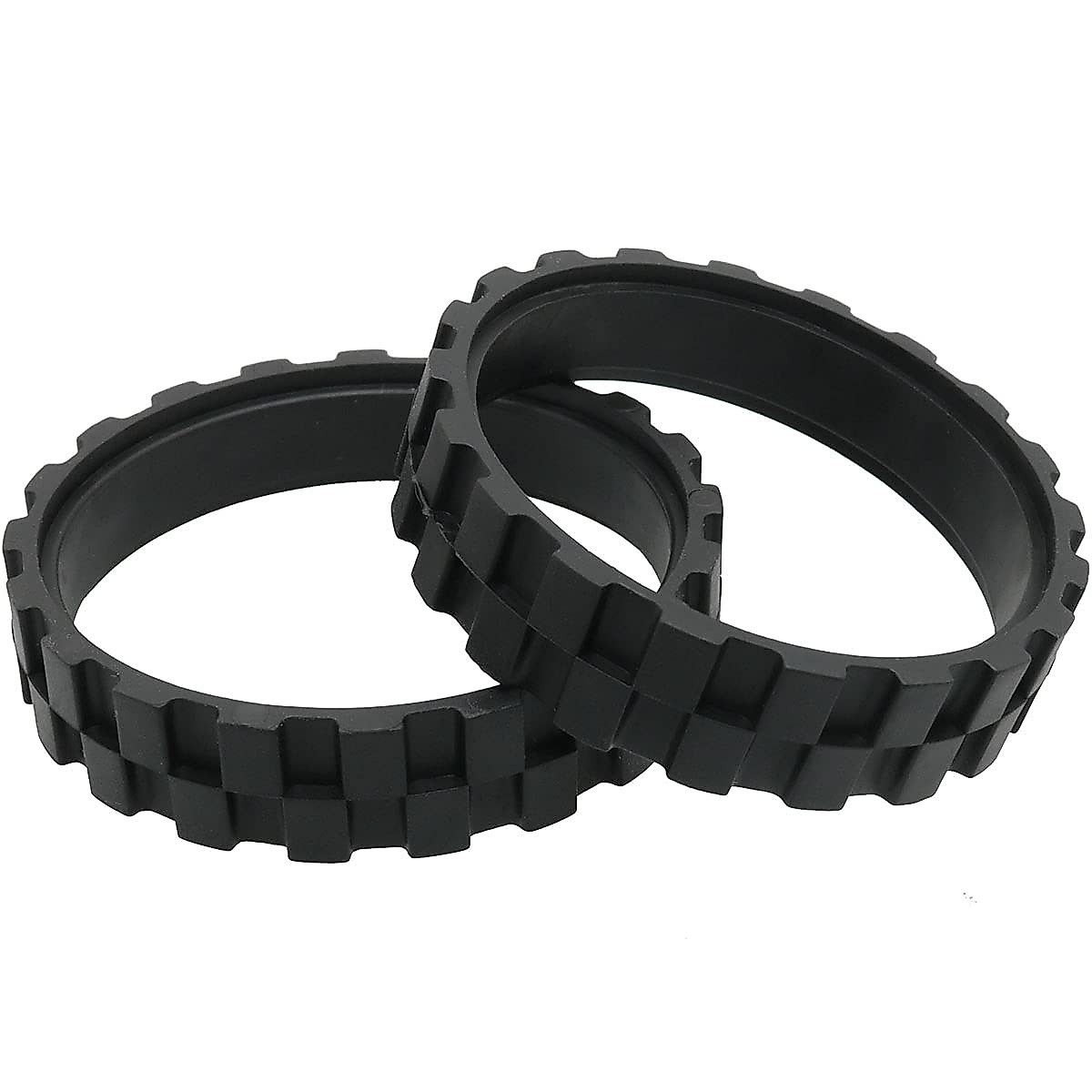 Ruiwaer 1 Pair 0.59Inch 1.5cm Roomba Tires for Wheels Series 500, 600, 700, 800 and 900 Antislip, Replacement for All roomba Models, Black