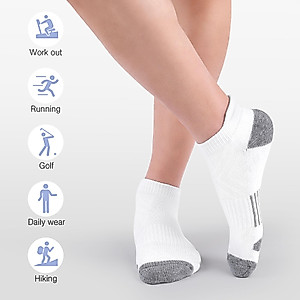 Felicigeely Ankle Athletic Running Socks Low Cut Sports Socks Breathable Cushioned Tab Socks for Men Women 6 Pairs