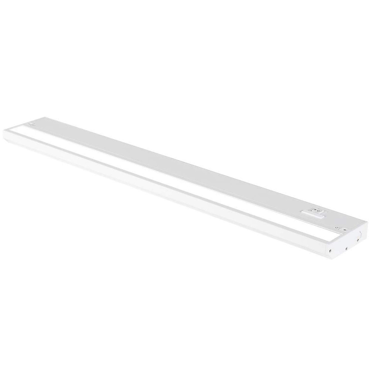 Magic Lite 24 Inch White LED Under Cabinet Lighting – Dimmable -3 Color Temperature Slide Switch – Warm White (2700K), Soft White (3000K), Cool White (4000K) - Plugged-in or Hardwired Installation