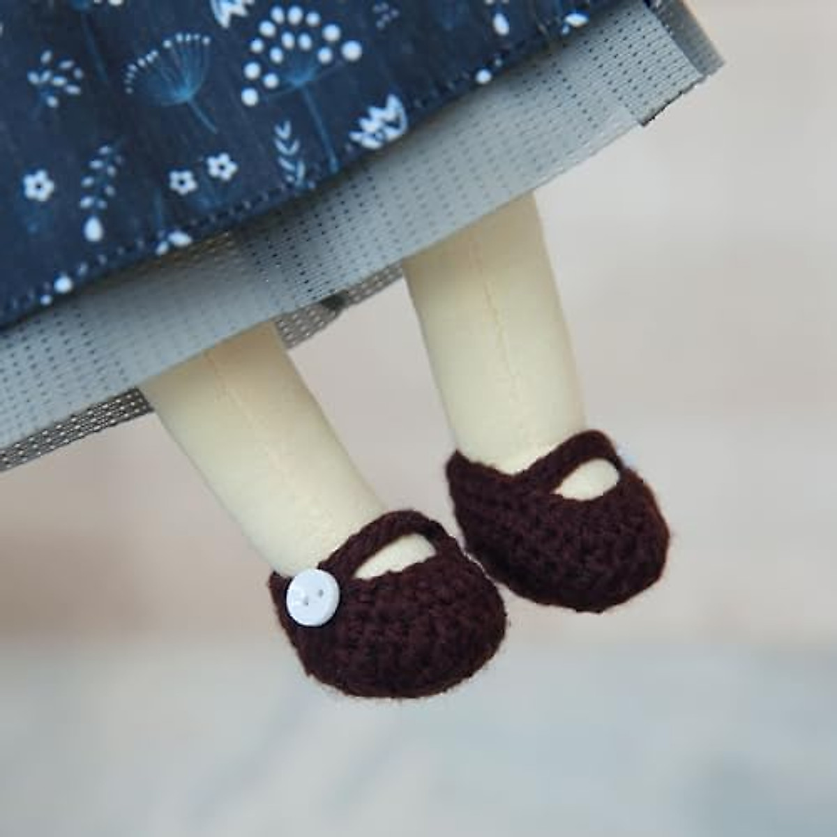 BlissfulPixie Handmade Waldorf Doll- Ella 12", Soft Girl Rag Doll with Cute Stuffed Plush, Ideal First Doll for Babies & Toddlers