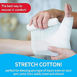 Gauze Bandage Rolls - 4 Yards Per Roll of Medical Grade Gauze Bandage and Stretch Bandage Wrapping for Dressing All Types of Wounds and First Aid Kit by MEDca, (3" Pack of 36)