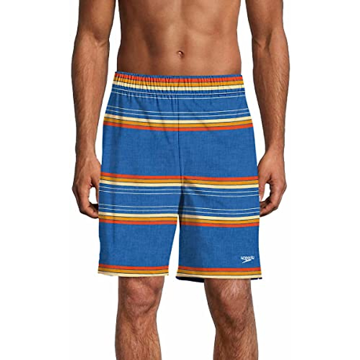 Speedo Mens Hydro Volley Swim Shorts (Speedo Blue Stripe, Medium 32/34)