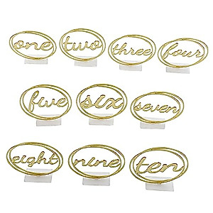 PRETYZOOM 10pcs Acrylic Seat Number Golden Acrylics Wedding Sign Table Numbers Restaurant Table Number Geometric Table Number Wedding Table Signs Circular Dining Table Garland for Table