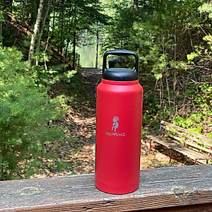 Aquapelli Vacuum Insulated Water Bottle, 34 ounces, Aurora Red