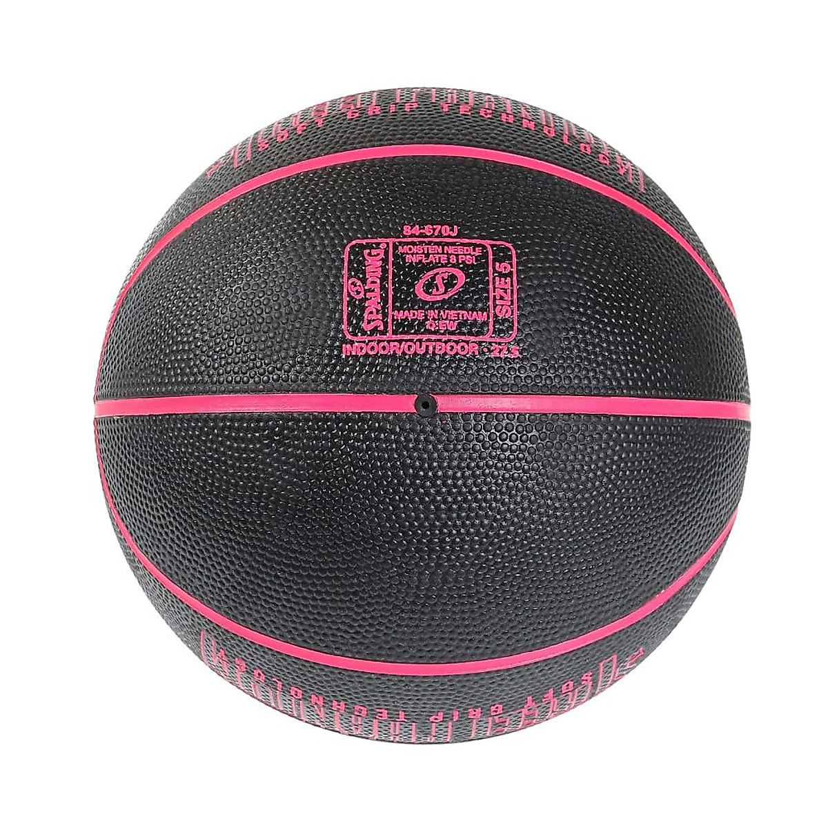 Spalding 84-670J Street Phantom, Black x Pink, No. 5, Basketball, Basketball