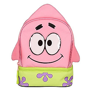 INTIMO SpongeBob SquarePants Lunch Box Patrick Star 3D Character Dual Compartment Insulated Lunch Bag Tote