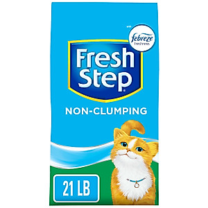 Fresh Step Non-Clumping Premium Cat Litter with Febreze Freshness, Scented - 21 Pounds (Package May Vary)