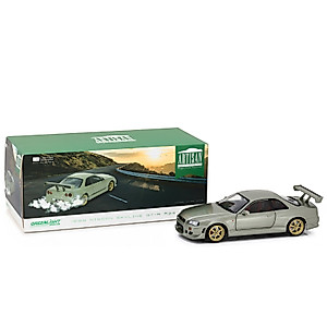 NEW 1:18 GREENLIGHT ARTISAN COLLECTION - GREEN 1999 NISSAN SKYLINE GT-R (R34) Diecast Model Car By Greenlight