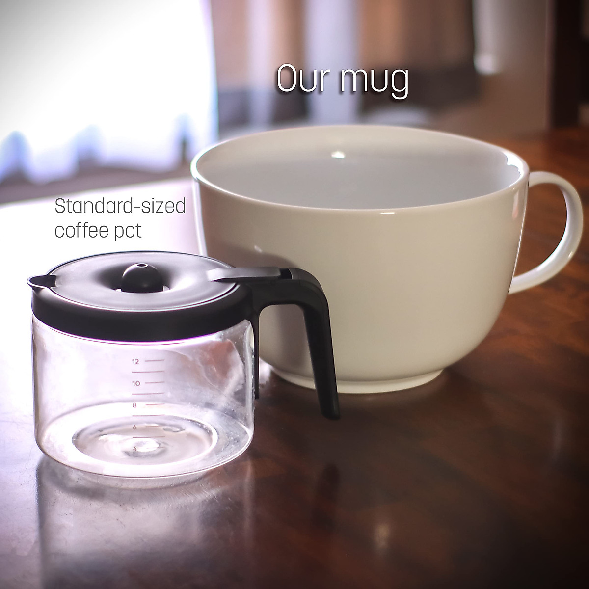 Allures & Illusions Gigantic Coffee Mug - Worlds Largest Coffee Cup (10.2" x 6.7")