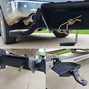 Premium U.S.A. Steel Boat Trailer Step - F&F Steel Design - Fits 2" x 4" Trailer Frames – Professional Powder Coated Boat Trailer Step – Textured Black – Boat Accessibility Step