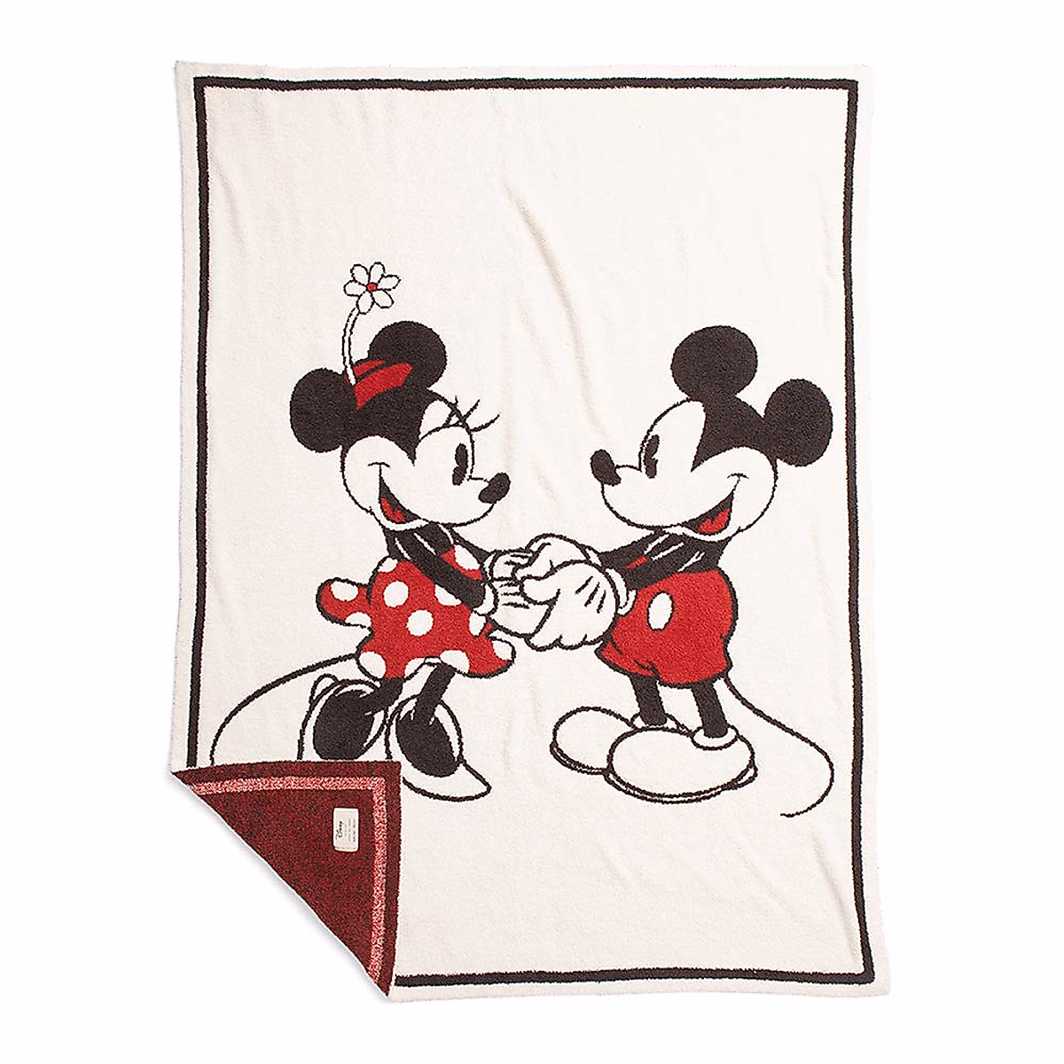 Barefoot Dreams CozyChic® Classic Disney Mickey & Minnie Mouse Baby Blanket 30"x40", Cream Multi