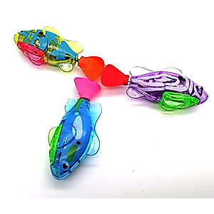 Jkshop 3PCS Interactive Indoor Cat Swimming Fish Toys,Best Play-time,Good Exercise Activity,Drink More Water,The Lasers Blink,Realistic Touch Toy for All Cats,Battery Included(6pcs)