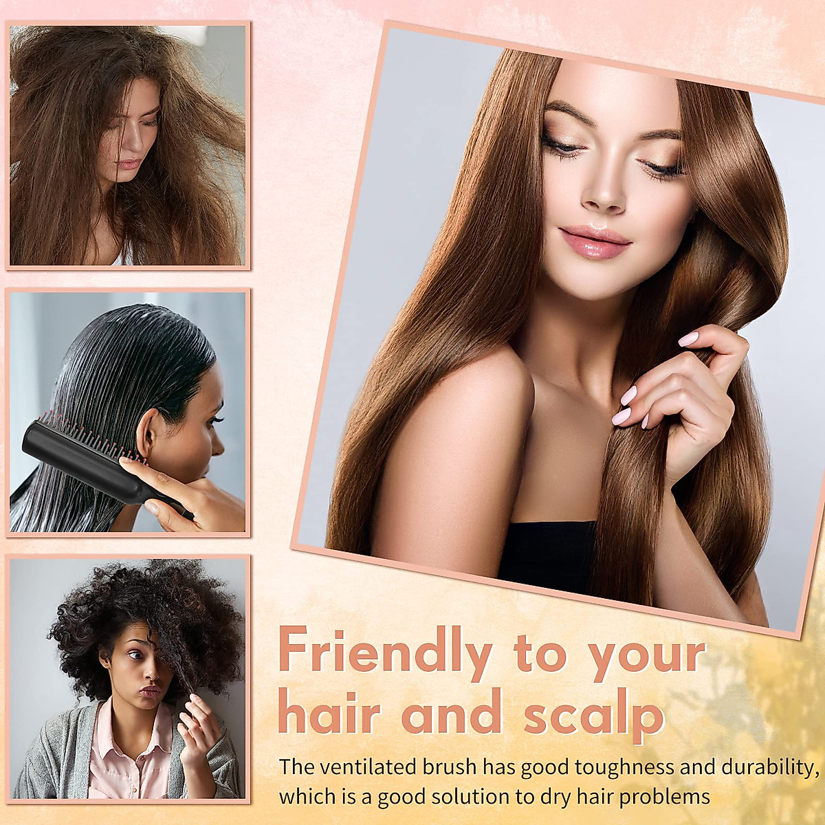 60 Pcs Bulk Hair Brushes for Homeless Disposable Hair Brushes Anti Static Bristles Brush for Shelter Hotel Nursing Home Charity Church 7.5 x 1.4 Inch