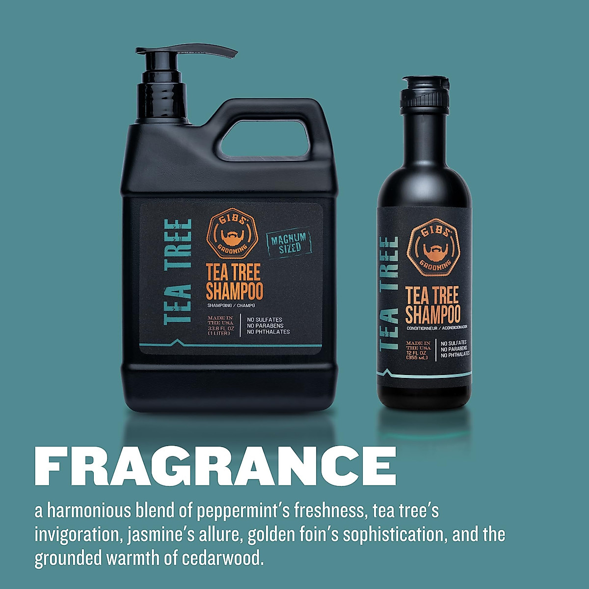 GIBS Grooming Tea Tree Shampoo, 33.8 fl. oz.
