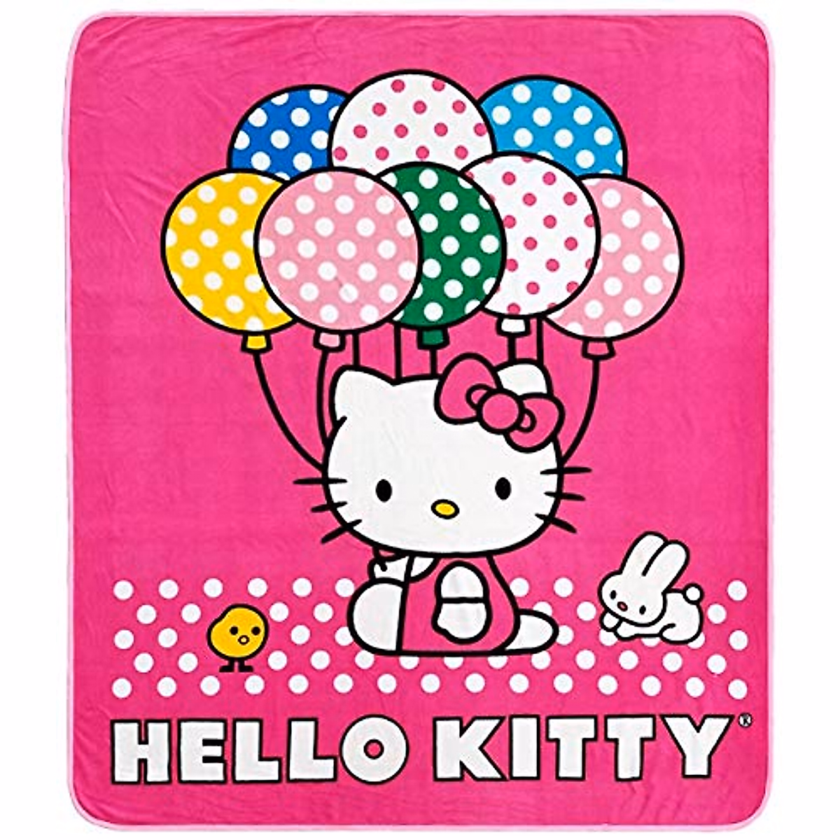 Hello Kitty Blanket - Hello Kitty Sanrio Throw (50 x 60 in) Baloon