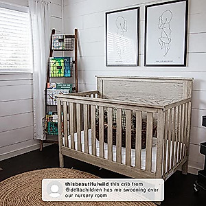 Delta Children Middleton 4-in-1 Convertible Baby Crib, Textured Limestone