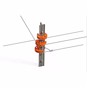 Lock Jawz T-360 Electric Fence T-Post Insulator - Orange (Bulk Qty: 100)