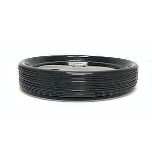 Mintra Home Reusable Plastic Plates (Black, Large 12pk (8.5in))