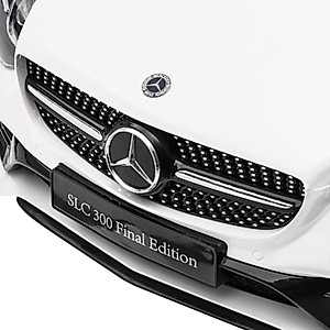 Aosom Mercedes SLC 300 Licensed Kids Electric Car with Remote Control, 12V Battery Powered Kids Ride on Car with Music, Lights, Suspension for 3-6 Years Old, White