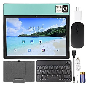 2 in 1 Tablet, Octa Core CPU 8GB 256GB Memory Gaming Tablet 10.1 Inch LCD 8MP 16MP Camera for Travel (US Plug)