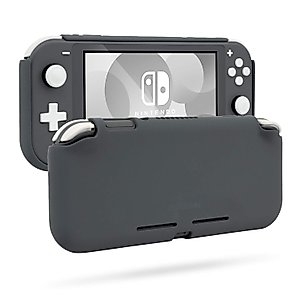 GeekShare Soft Silicone Case Compatible with Nintendo Switch Lite, Anti-Collision Non-Slip Shockproof Silicone Protective Cover Shell for Switch Lite (Gray)…