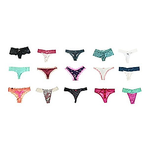 jooniyaa Women Variety of Underwear Pack T-Back Thong G-String Panties（20pcs,M）
