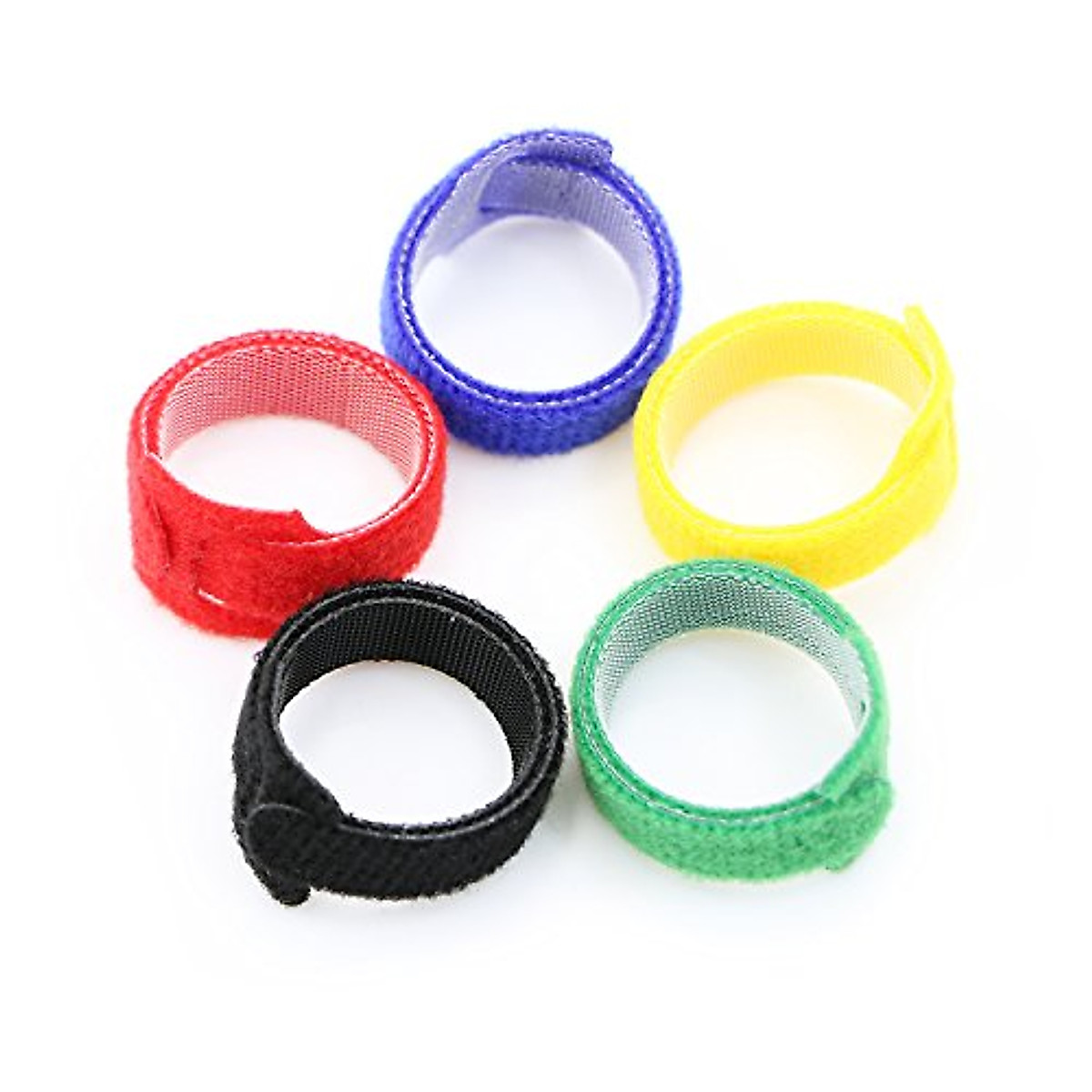 Pasow 50pcs Reusable Fastening Adjustable Cable Ties Wire Management (6 Inch, White)