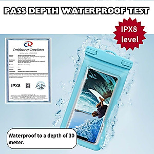 Waterproof Cell Phone Pouch, Phone Case, Dry Bag for iPhone 14 13 12 11 Pro Max XS Samsung, IPX8 Up to 9.25" for Kayaking, Rafting, Boating, Swimming, Camping, Hiking, Beach, Fishing, 2 packs (purple)