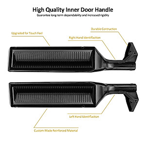 All Metal Interior Door Handle Fit for Ford Bronco F150 F250 F350 F53 F59 F800 1987-1996, Right Left Front Driver &Passenger Side Pair Replaces E7TZ-1522601-A, E7TZ-1522600-A, 77177, 77178 (Black)