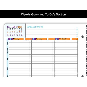 Dated Middle High School Student Planner 2023-2024 Academic School Year, Large (8.5" by 11") Matrix Style Datebook with Classic Middle/High Matrix Cover