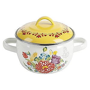 The Pioneer Woman Breezy Blossom Mini Dutch Oven with Lid - 2 Pack of 1.05QT Mini DutchOvens