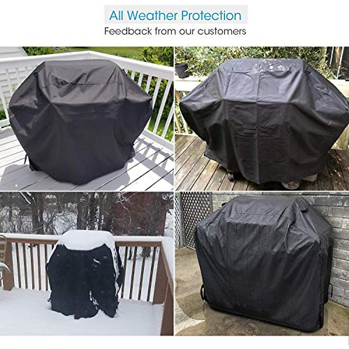 Unicook Heavy Duty Waterproof Barbecue Gas Grill Cover, Small 50-inch BBQ Cover, Special Fade and UV Resistant Material, Fits Grills of Weber Char-Broil Nexgrill Brinkmann and More, 50"W x 22"D x 40"H