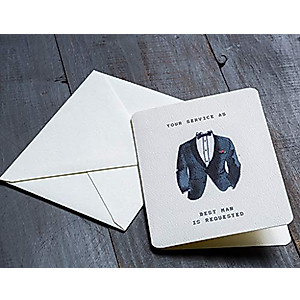 Best Man Invitation Proposal Card, Mens Tuxedo Invitation Note, Wedding Cards for Best Man, Will you be my Best Man Card