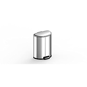 NINESTARS AMZ-SOT-50-3 Step-on Trashcan, 13 Gal, Stainless Steel