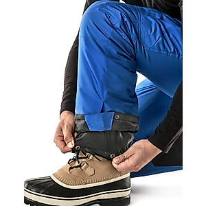 TSLA Men's Winter Snow Pants, Waterproof Insulated Ski Pants, Ripstop Windproof Snowboard Bottoms, Snow Cargo Black, Large