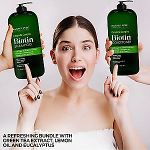 Majestic Pure Jamaican Black Castor Oil (16 oz) and Ceramide Complex Shampoo & Conditioner Set (16 oz x 2) Bundle