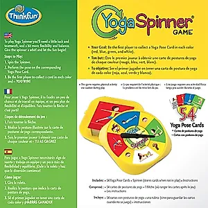 Think Fun Yoga Spinner Yoga Game for Kids Age 5 and Up - Award Winning Game for Yoga Loving Parents and their Kids, Multicolor