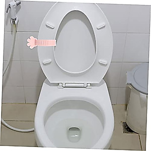 AGFELO 5sets Toilet Lid Lifter Adhesive Handle Toilet Bumper Seats Lifter for Toilet Bidet Toilet Seat Toilet Seats Lifter Handle Bidet Toliet Seat Adjustable Hand Grip Pink 10pcs*5