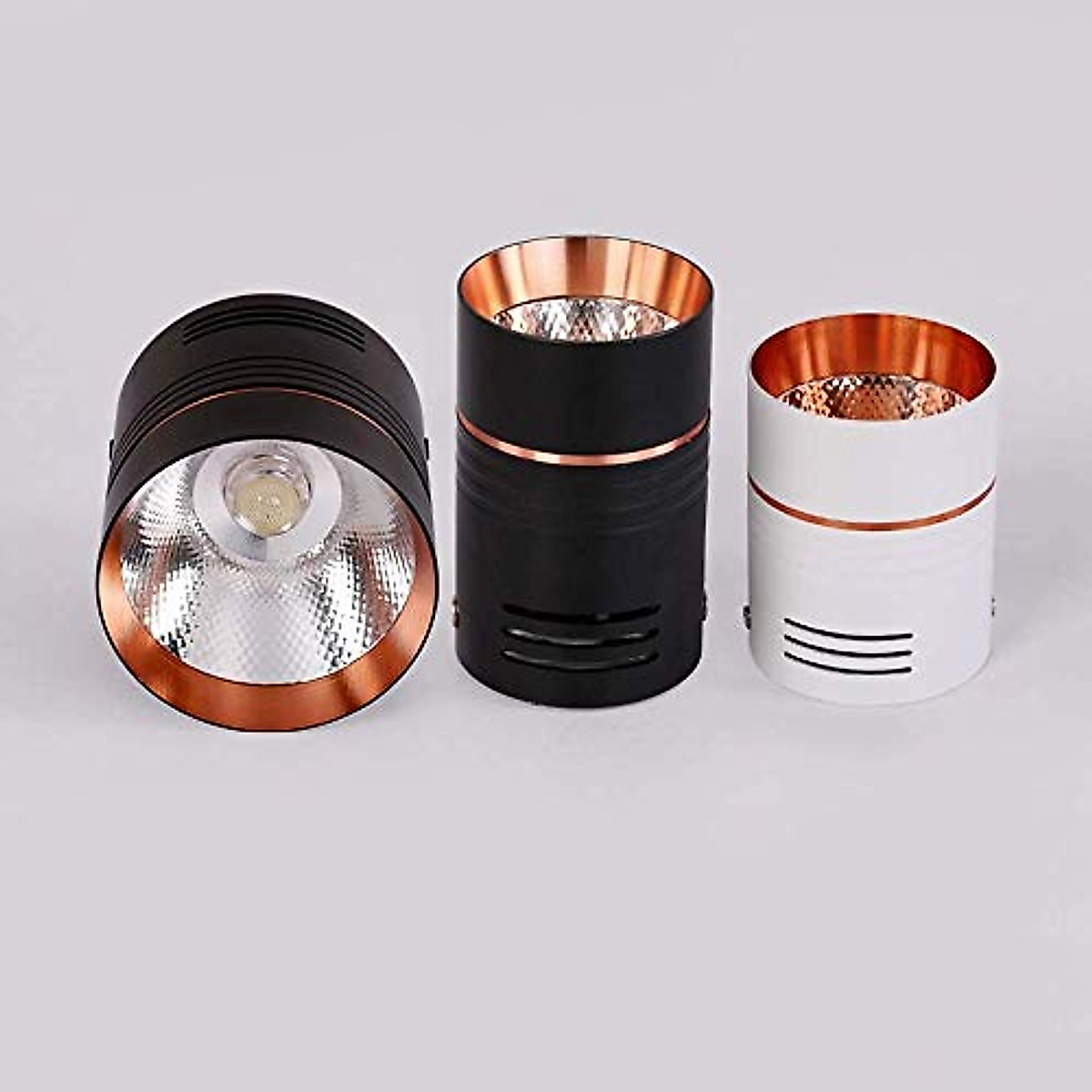 PEHUB 5W 10W 15W Downlight Indoor Ceiling Surface Mounted Spotlight Picture Display Accent Lamp Warm White 3000K 6000K LED Down Light Hotel Loft Villa Home Lighting High Brightness (Color : Black(15W