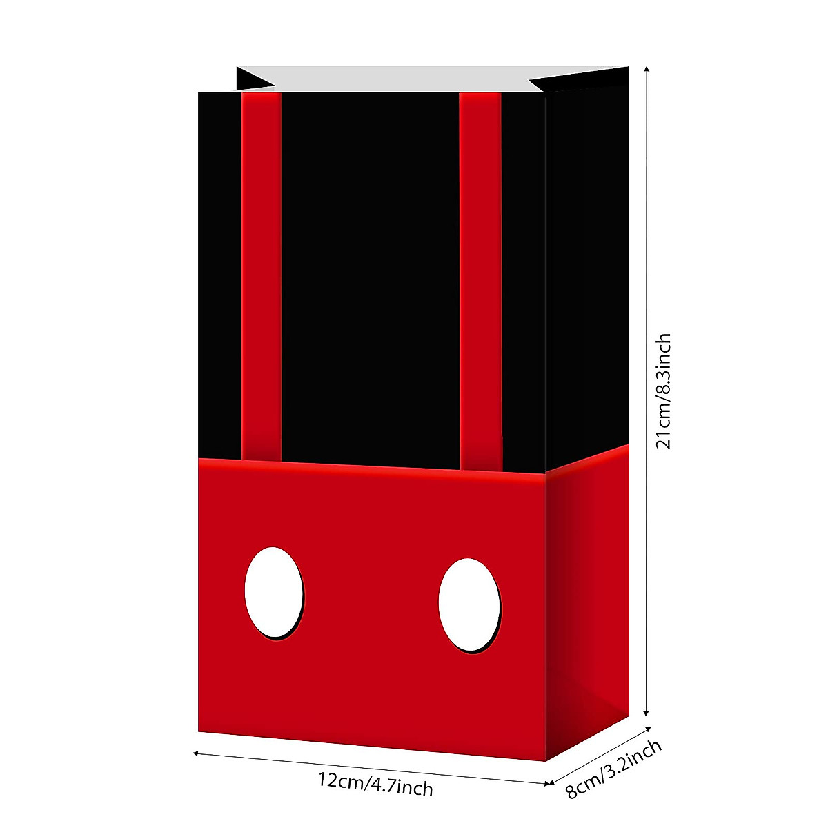 Tenare 28 Pieces Mouse Party Paper Bags, Birthday Treat Candy Goody Favor Bags Present Paper Bags for Mouse Theme Birthday Party Supplies