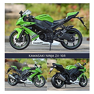 SQFZLL Die Cast Motorcycle Model 1:12 ZX-10R Black Die Cast Vehicles Collectible Hobbies Motorcycle Model Model for Friends (Color : B)