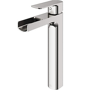 VIGO Amada 10'' H Single Handle Single-Hole Bathroom Vessel Faucet in Brushed Nickel-VG03026BN
