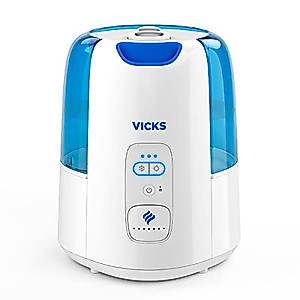 Vicks Dual Comfort – Cool + Warm Mist Humidifier (VWC775) – Warm and Cool Mist Humidifier with Fusion Mist Technology and Heated Medicine Cup, for Year-Round Use in Large Rooms
