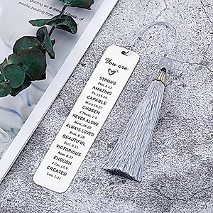 Christian Bookmark Gifts for Women Faith Easter Religious Bible Verse Baptism 1st First Communion Gifts Inspirational Godson Goddaughter Kids Boy Girl Birthday Graduation Christmas Stocking Stuffers