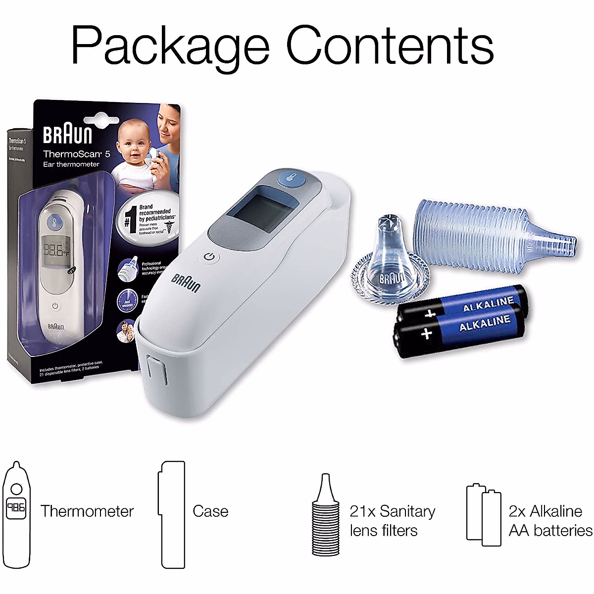 Braun ThermoScan 5 Ear Thermometer - IRT6500 (Pack of 1)