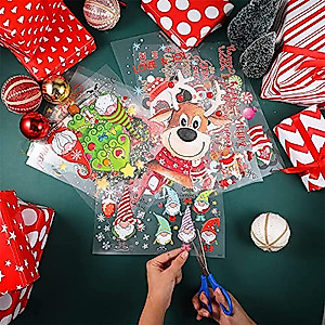 12 Sheets Christmas Iron on Transfer Hippie Iron on Vinyl Stickers Crafts Cute DIY Decal Patch Colorful Heat Transfer Sheets Xmas Appliques Gnome Cars Vinyl Paper for Women Men Supplies (Gnome Style)